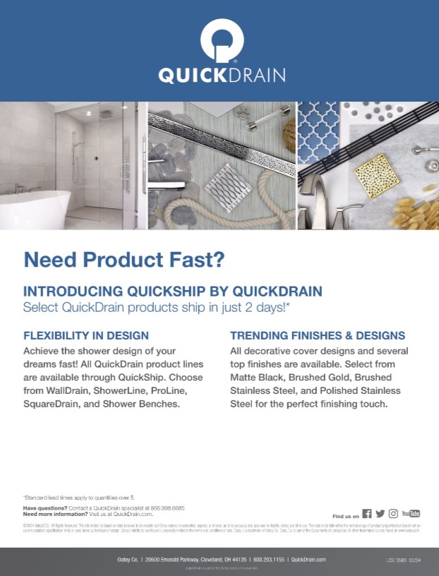 Product Literature - QuickDrain